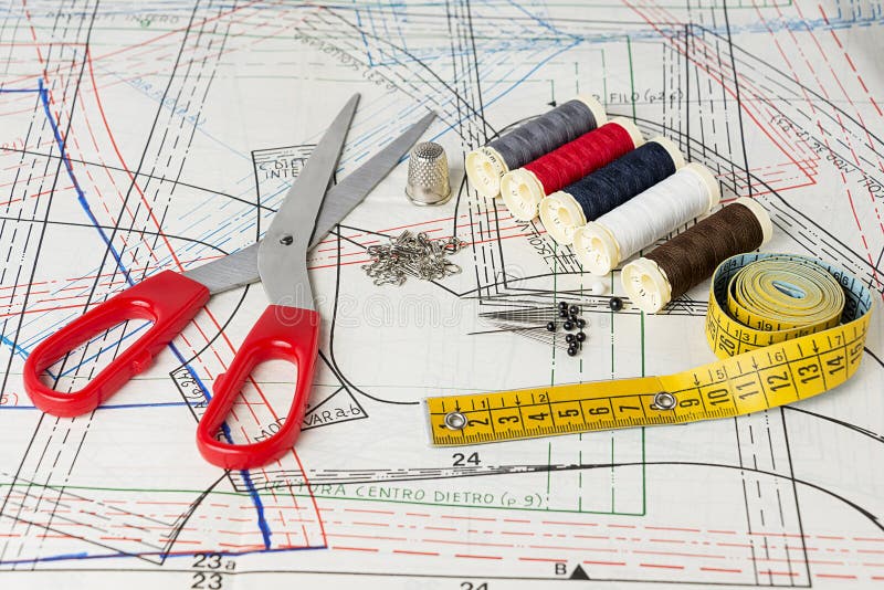 Fond de couture image stock. Image du outil, travail - 32749835