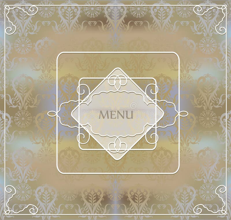 Fond Floral De Menu, Motif Oriental Illustration de Vecteur ...