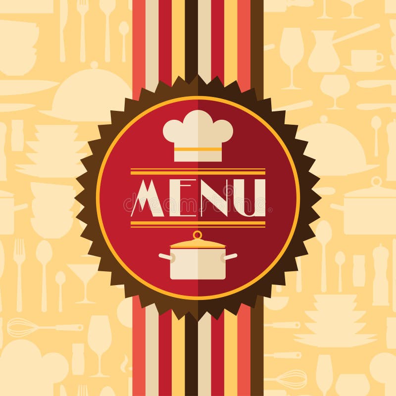 Fond De Menu De Restaurant Dans Le Style Plat De Conception ...