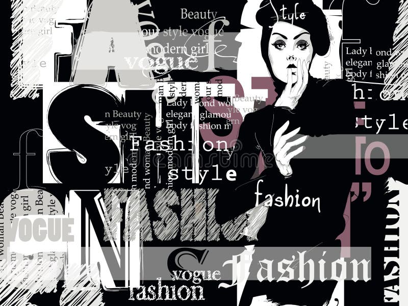 Fond De Mode Dans De Style Du Croquis Illustration de Vecteur ...