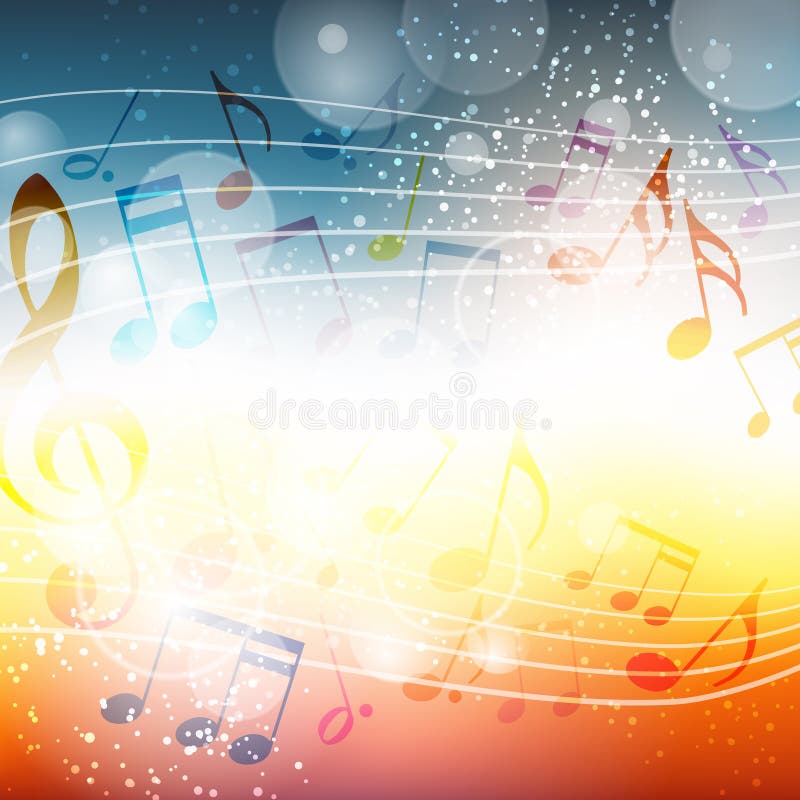 Fond De Musique Avec La Couleur Illustration de Vecteur - Illustration ...