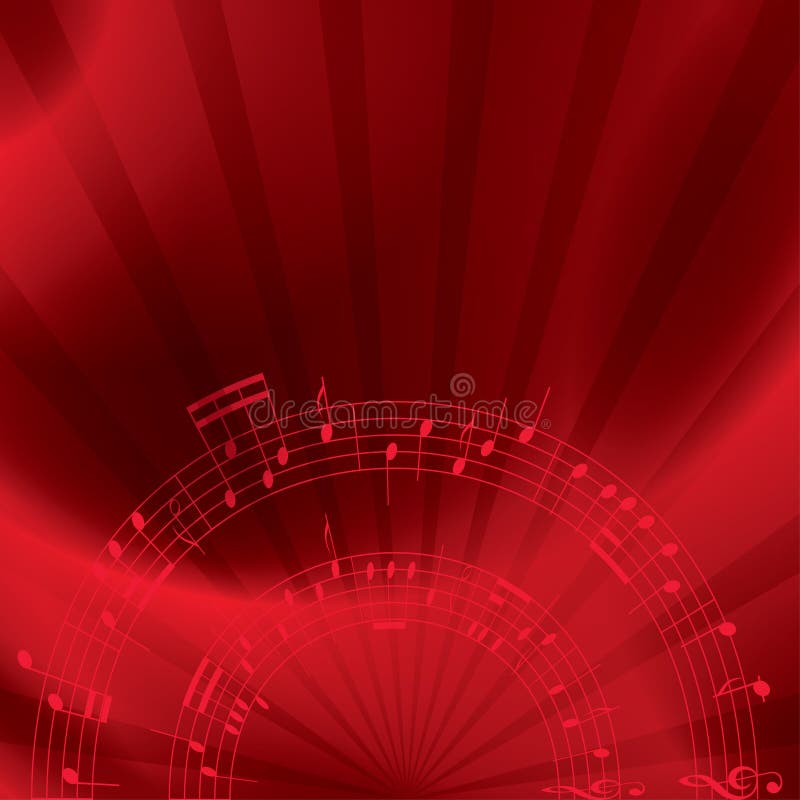 Fond De Musique Avec Des Notes - Rouge Illustration de Vecteur ...