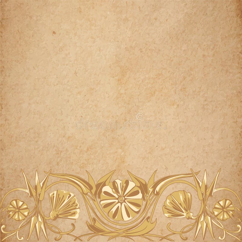 Fond de parchemin de fleur illustration de vecteur. Illustration du ...