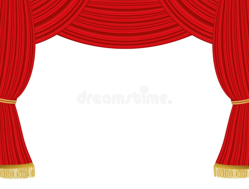 Blanc En Fond Le Rideaux Sur Theatre Stock Illustrations, Vecteurs ...