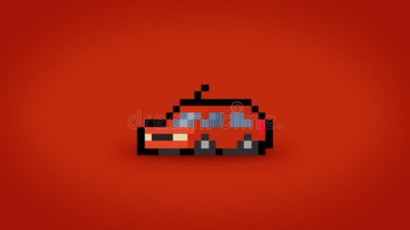 Fond De Voiture De Pixel Rouge Haute Résolution 4k 8 Bit Fond D'écran ...