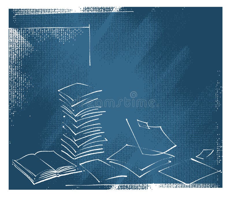 Fond - Documents De Bureau, Symboles Ouverts De Livre Illustration de ...