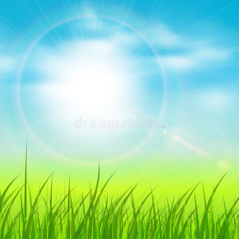 Source, fond ensoleillé illustration de vecteur. Illustration du ciel ...