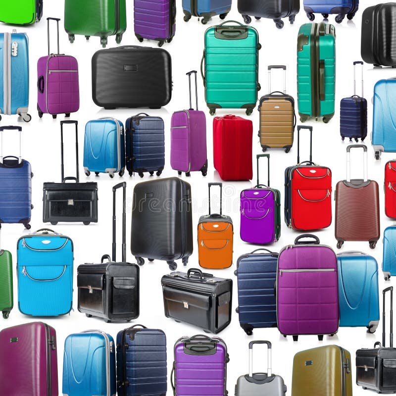 Beaucoup De Valises De Différentes Couleurs Photo stock - Image du ...