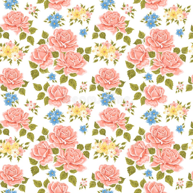 Fond Fleuri De Papier Peint Illustration de Vecteur - Illustration du ...