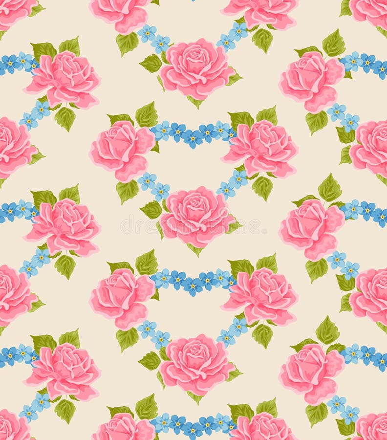 Fond Fleuri De Papier Peint Illustration de Vecteur - Illustration du ...