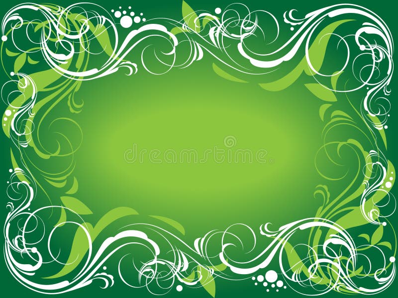 Fond fleuri vert illustration de vecteur. Illustration du illustration ...