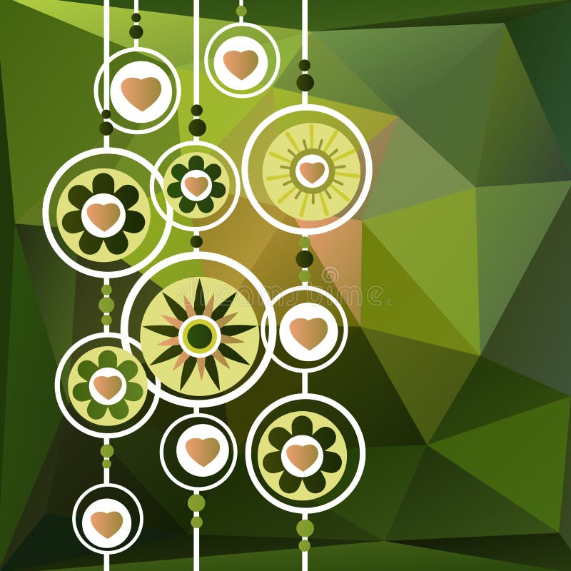 Fond fleuri vert illustration stock. Illustration du fleuri - 55753132