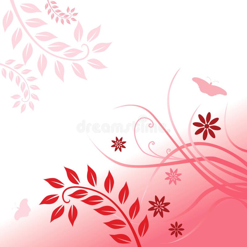 Fond floral rouge illustration de vecteur. Illustration du sensible ...