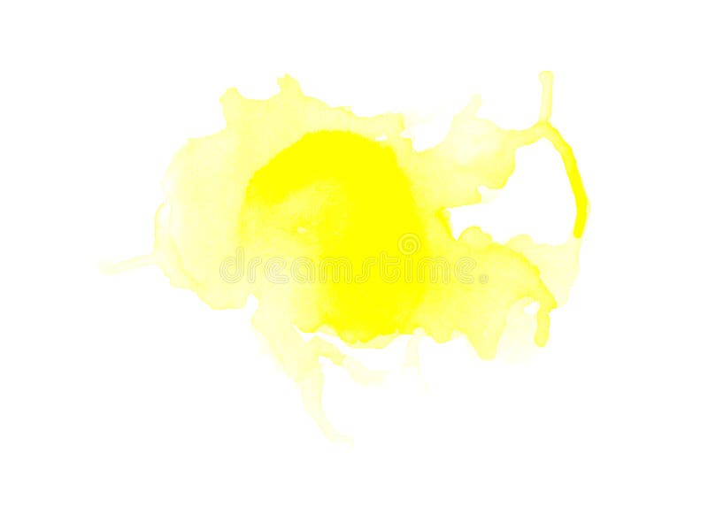 Fond Jaune Abstrait Aquarelle Splash. Art Par Image Peinte Image stock ...