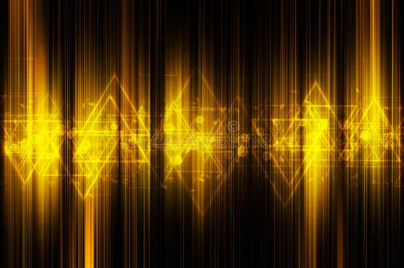 Fond Abstrait Technique Jaune Foncé Illustration Stock - Illustration ...