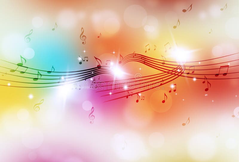 Fond Lumineux Multicolore De Musique Illustration Stock - Image: 48074667