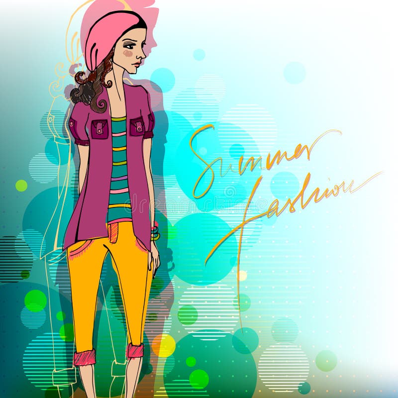 Fond Moderne De Mode Avec Le Fa Illustration de Vecteur - Illustration ...