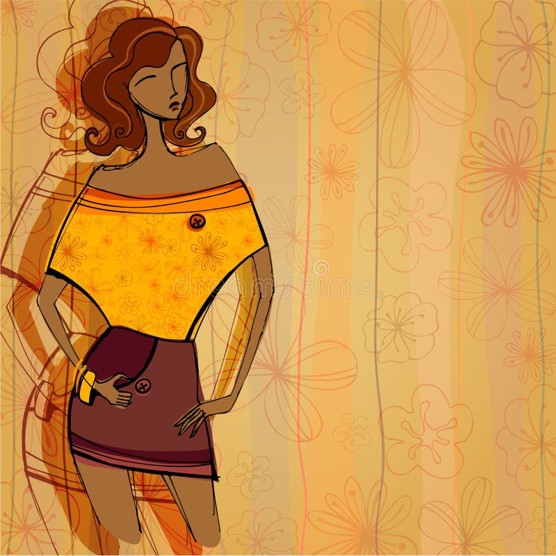 Fond Moderne De Mode Avec Le Fa Illustration de Vecteur - Illustration ...