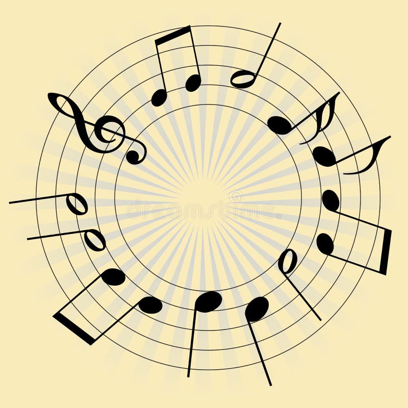 Bande Musicale Sur Le Fond Tropical Abstrait De Trame Illustration de ...