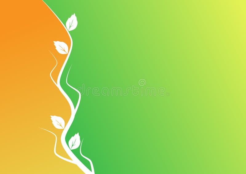 Fond Orange Et Vert Avec Le Motif De Centrale Illustration de Vecteur ...