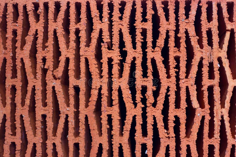 Brique Perforée Et Mur De Béton Vus Dans La Perspective Latérale Sur ...