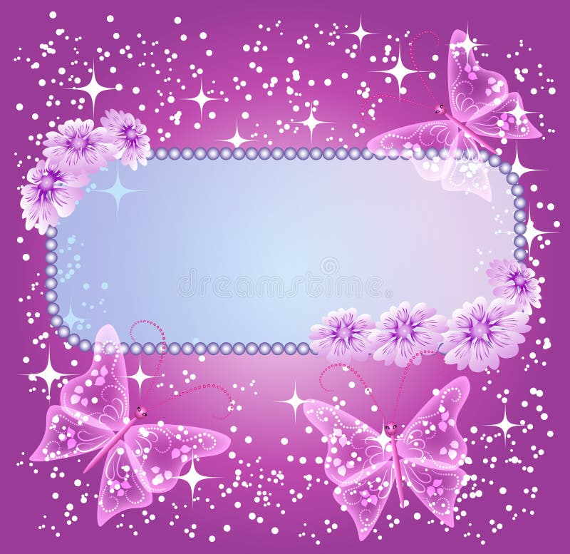 Fond Pour Le Texte Avec Les Fleurs Et Le Guindineau Illustration de ...