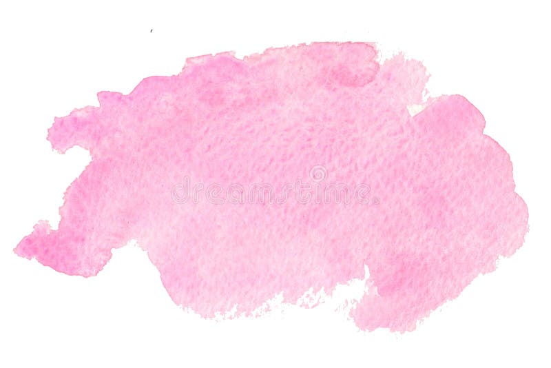 Tache Rose D'aquarelle D'isolement Sur Le Fond Blanc Texture Artistique ...