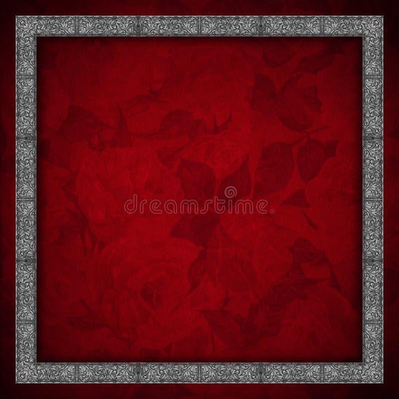 Fond Rouge De Velours - Fleurs De Roses Illustration Stock ...