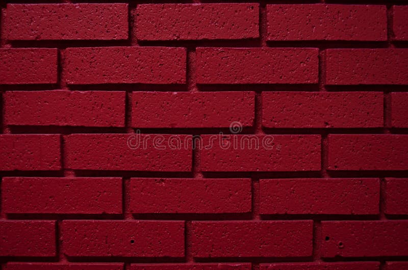 Fond Rouge Sang Profond De Mur De Briques De Couleur Photo stock ...