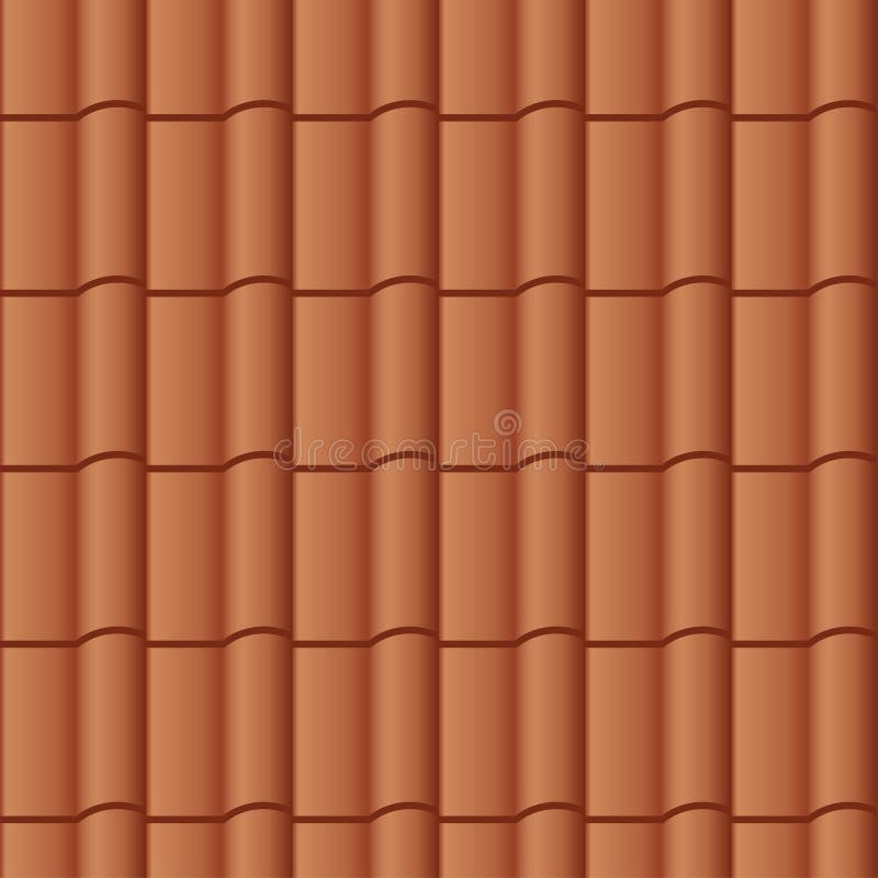 Fond Vectoriel Sans Couture. Toit De Tuiles Rouges Illustration de ...