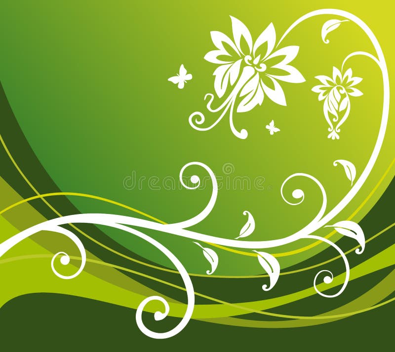 Fond vert de fleur illustration de vecteur. Illustration du décoration ...