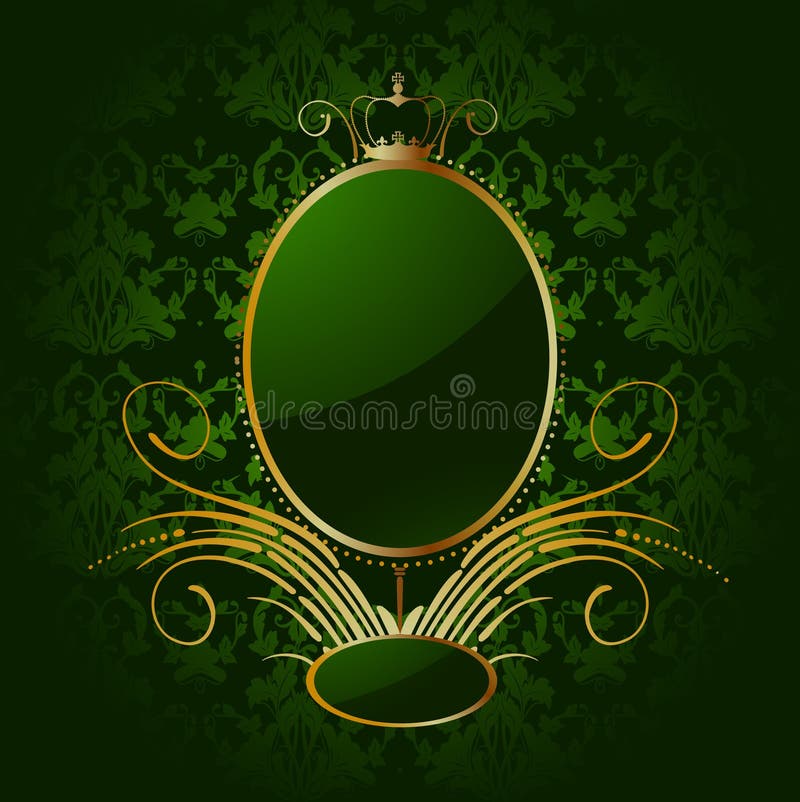 Fond Vert Royal Avec La Trame D'or. Vecteur Illustration de Vecteur ...