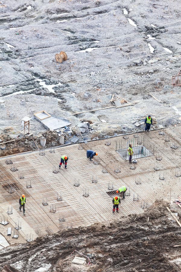 Fondazione Su Pali Cementata, Sito Della Costruzione Di Edifici ...