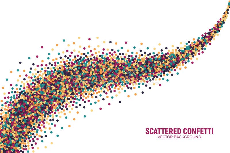 Confeti En Fondo Transparente Ejemplo Festivo Del Vector Ilustración ...