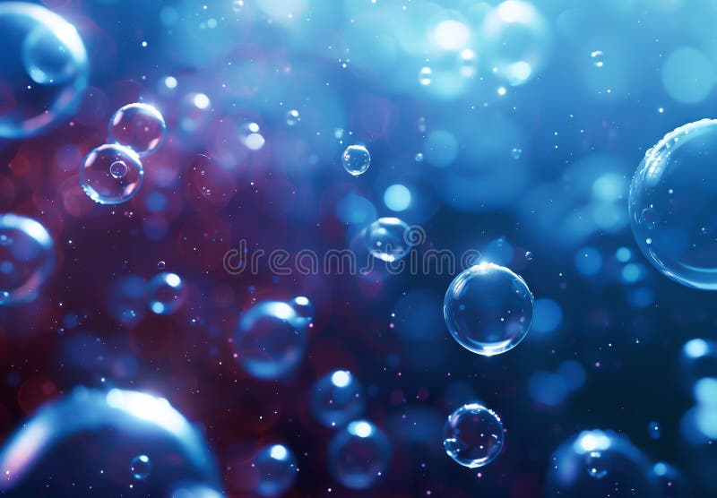 Fondo Abstracto Azul Con Burbujas Azules Stock de ilustración ...