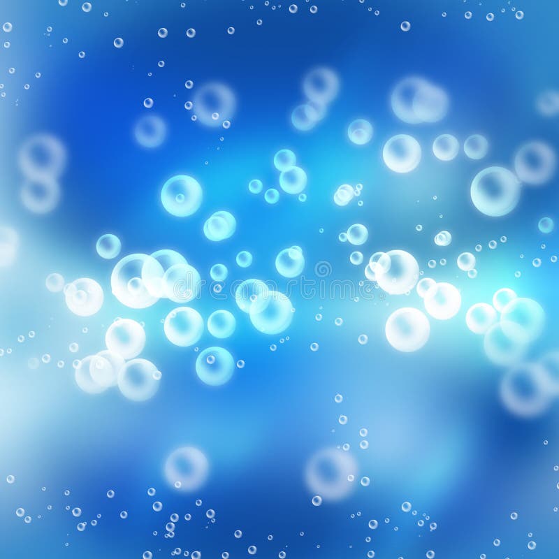Fondo Abstracto Azul Con Las Burbujas Stock de ilustración ...