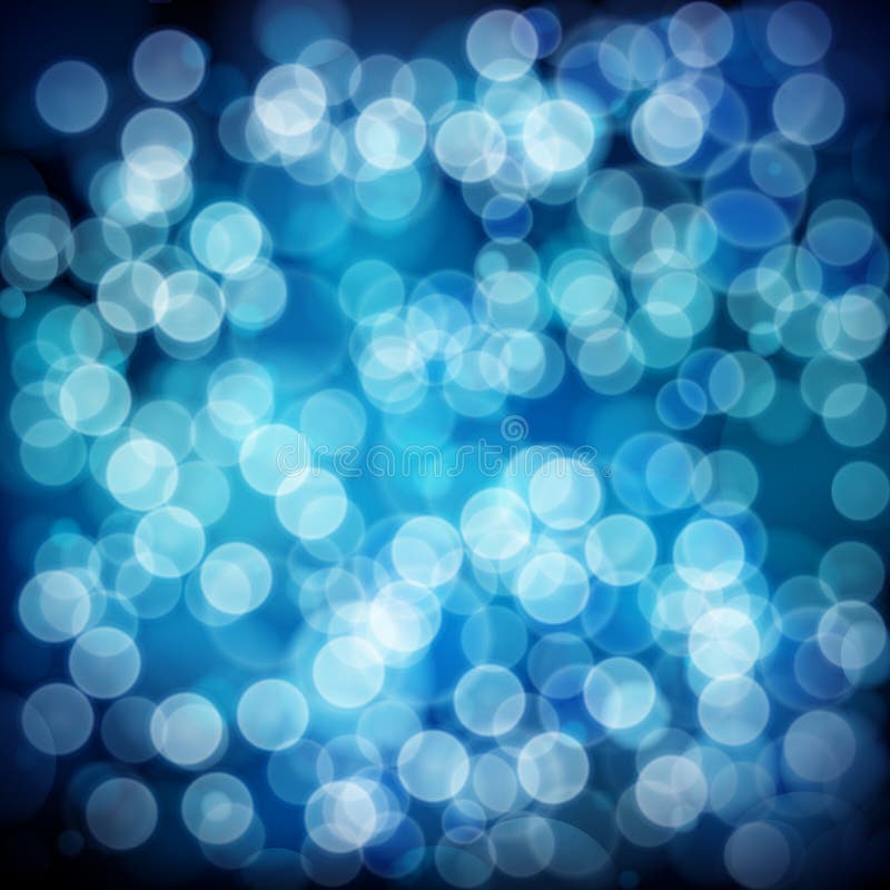 Fondo Abstracto Azul Con Las Luces Defocused Del Bokeh Ilustración del ...