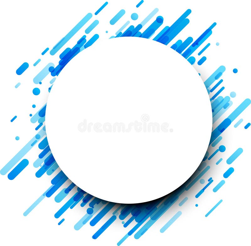 Fondo Abstracto Azul Redondo En Blanco Ilustración del Vector ...