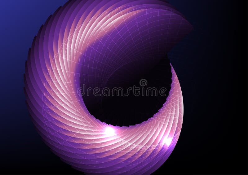 Fondo Abstracto Con Curva De Línea Brillante Ilustración del Vector ...