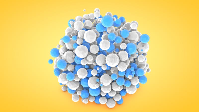 Fondo Abstracto Con Las Esferas, 3D Representación, Material Plástico Stock de ilustración ...