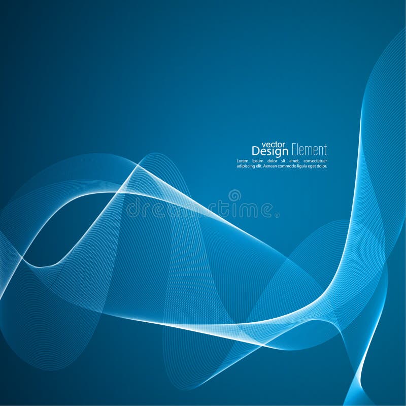 Fondo Abstracto Con Las Líneas Suaves Ilustración del Vector ...
