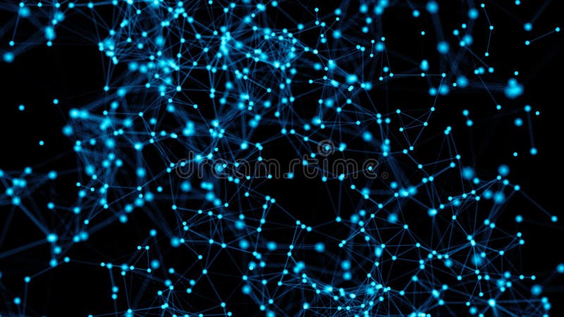 Fondo Abstracto Con Los Puntos Conectados Contexto Digital Stock de ...