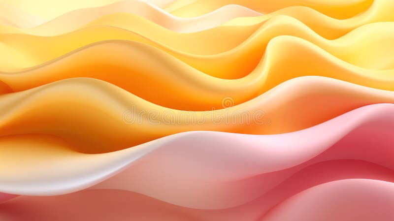 Fondo Abstracto Con Ondas De Color Rosa Amarillo Y Blanco Stock de ...