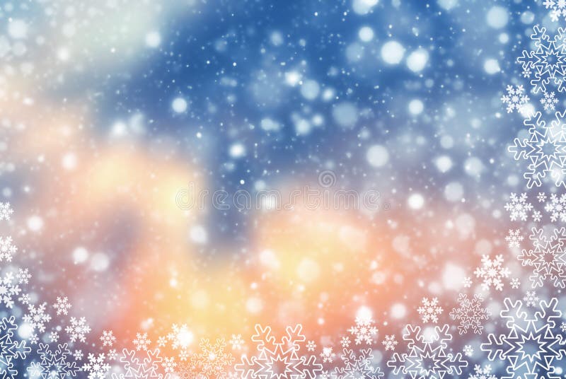 Fondo Abstracto De La Navidad Con El Copo De Nieve Foto de archivo ...