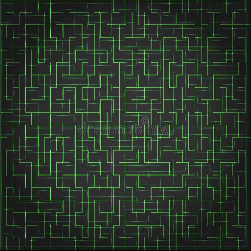 Fondo Abstracto De La Tecnología Del Vector, Laberinto Digital ...