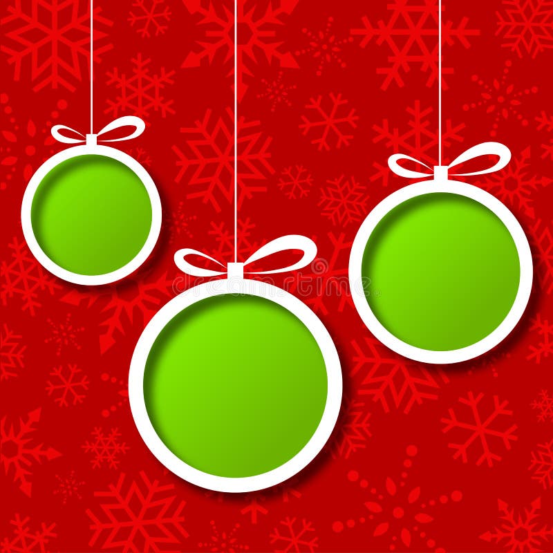 Fondo Abstracto De Las Bolas Rojas De La Navidad Ilustración del Vector ...