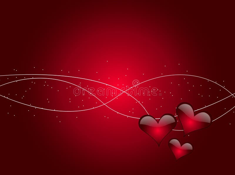 Fondo Abstracto De Los Corazones Brillantes Stock de ilustración ...