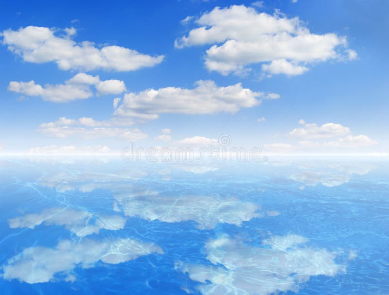 Fondo Abstracto Del Cielo Y Del Agua Imagen de archivo - Imagen de ...