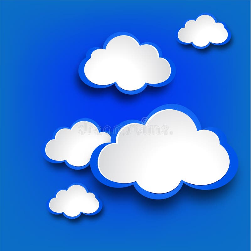 Fondo Abstracto Del Diseño Web Con Las Nubes. Ilustración del Vector ...