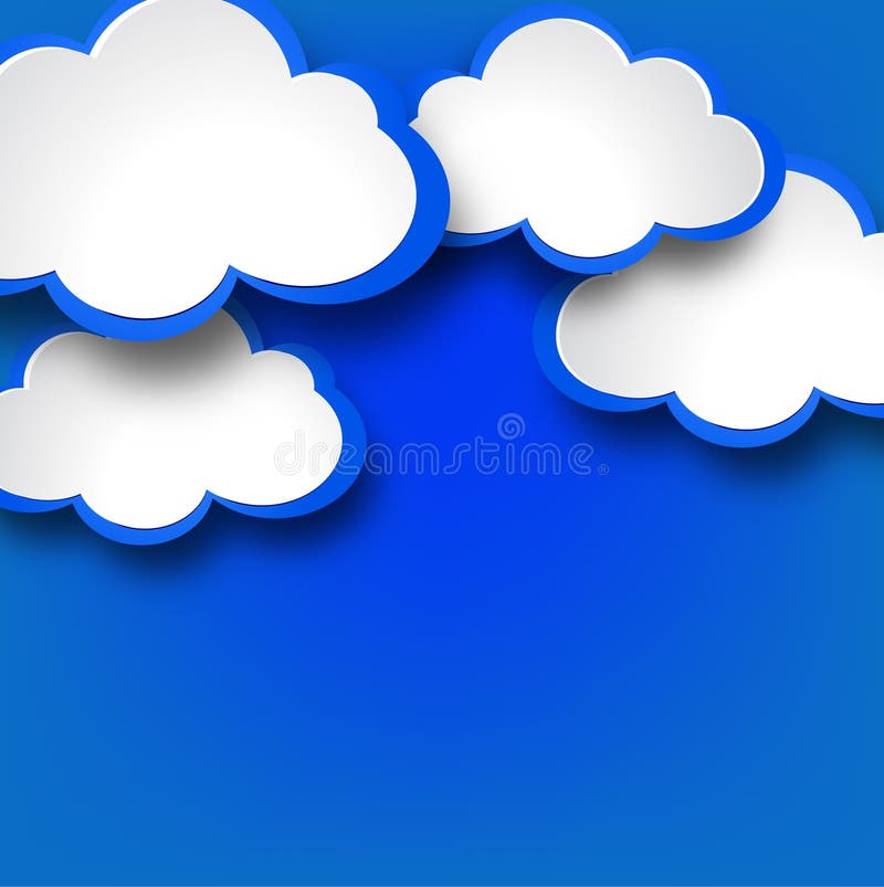 Fondo Abstracto Del Diseño Web Con Las Nubes. Ilustración del Vector ...